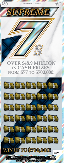 1657 - Supreme 7s - Georgia Lottery