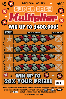 1685 – Super Cash Multiplier - Georgia Lottery